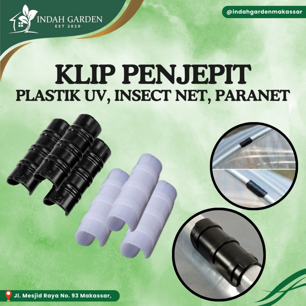 Jual Greenhouse Plastic Snap-On Clamp | Klem, Klip Penjepit Plastik UV ...