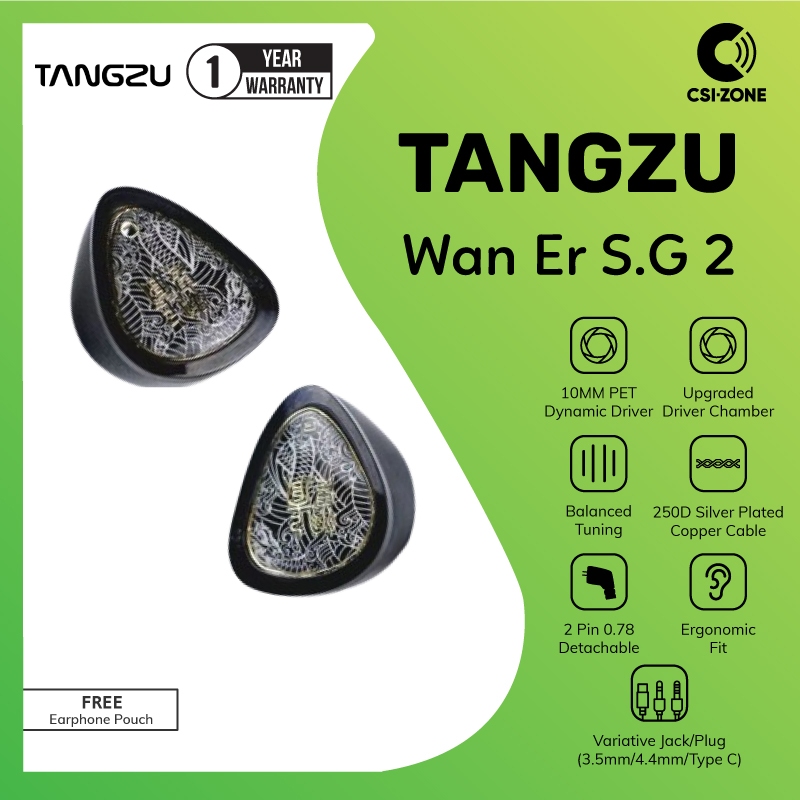 Jual Tangzu Waner 2 / Waner S.G 2 10mm Dynamic Driver In Ear Monitor ...
