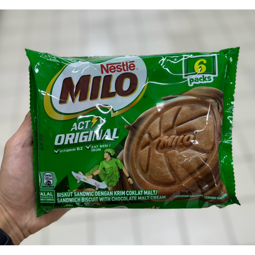 Jual milo biscuit original activ go isi 6 x 24g / milo biscuit milk isi ...