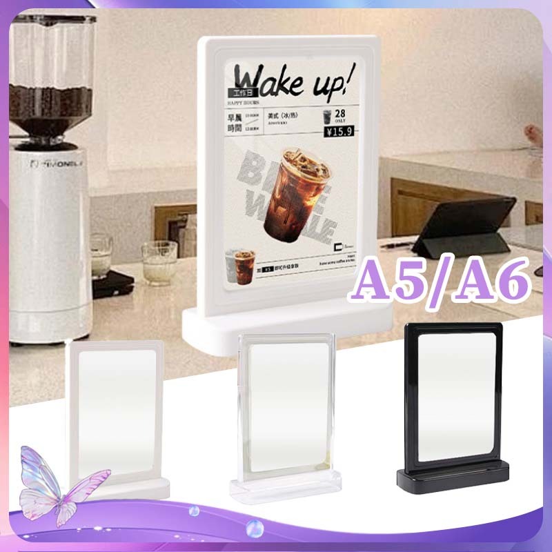 Jual Menu Stand Display Stand Menu Aesthetic Standing Menu Meja A5 A6 ...