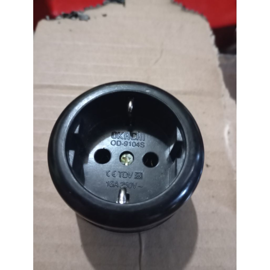 Jual Stop Kontak Bulat Stop Kontak Colokan 1 Lubang Putih OB Colokan ...