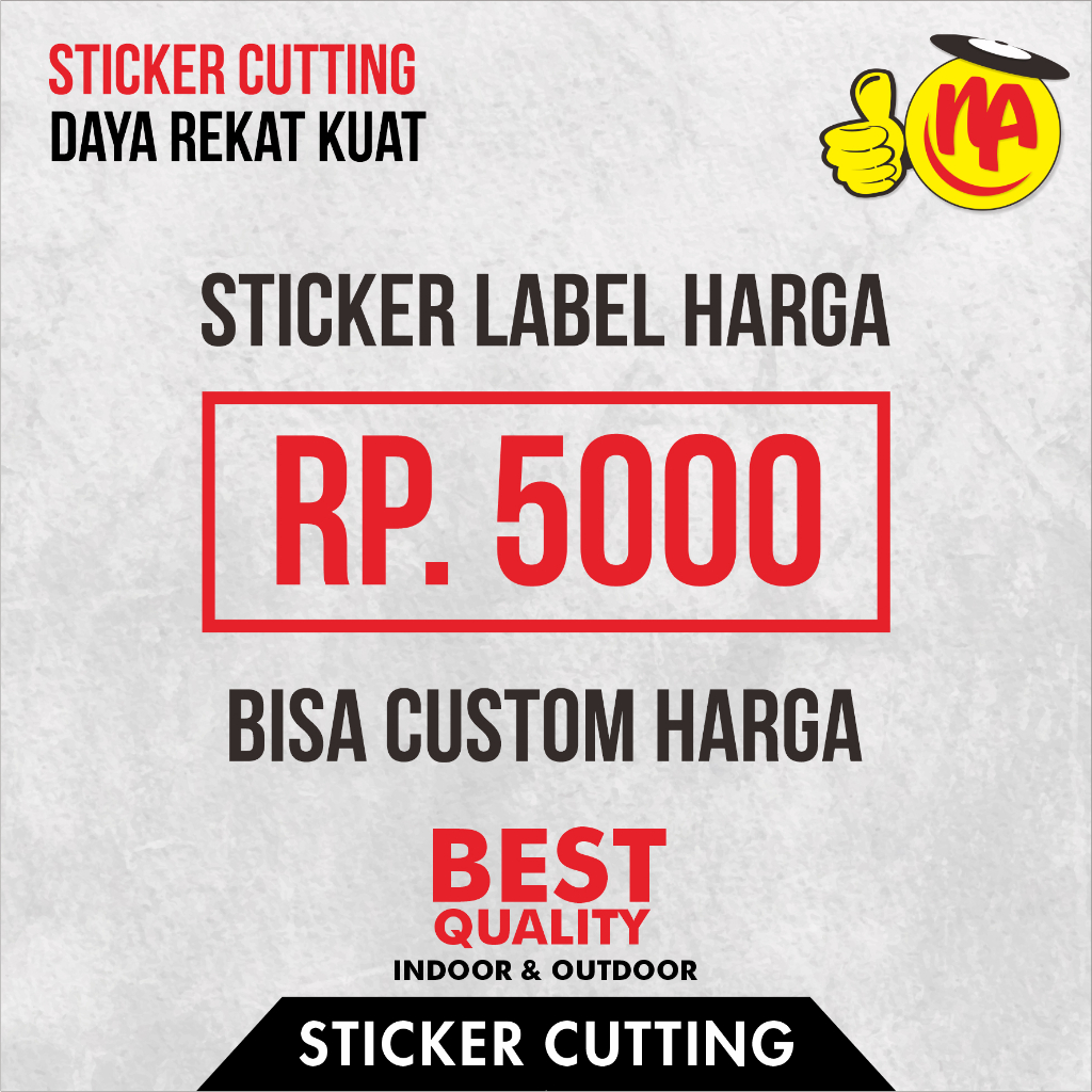 Jual Stiker Cutting Label Harga/ Stiker Harga / Stiker label / Stiker ...