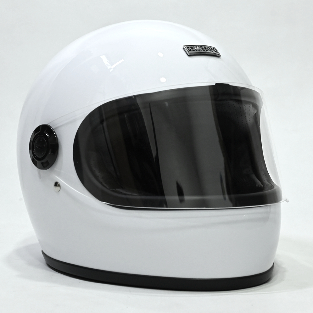 Jual BELLISSIMO HELMET RETRO / Helm Custom RETRO Full Face - WHITE ...