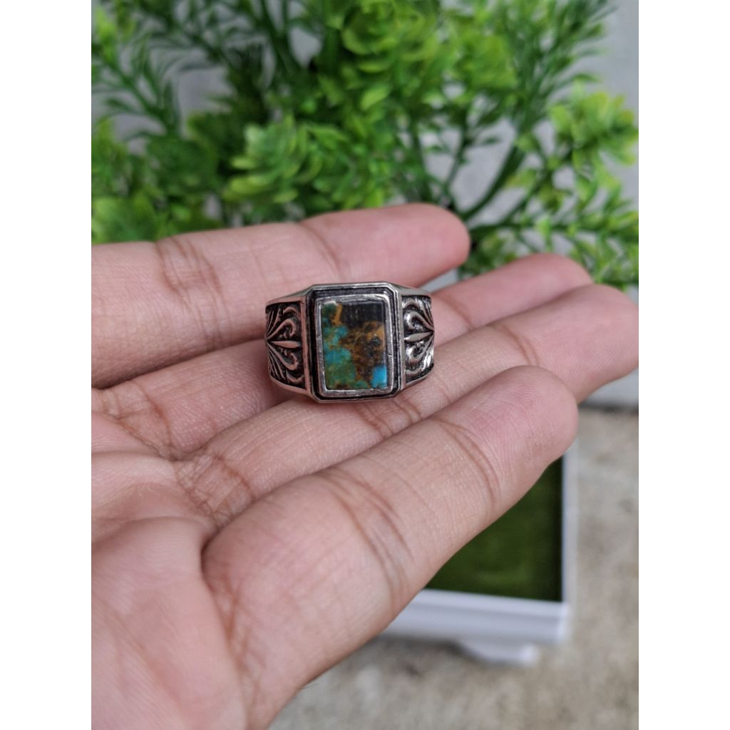 Jual Natural Pirus Persia Kotak Biru Gradasi Hijau | Shopee Indonesia