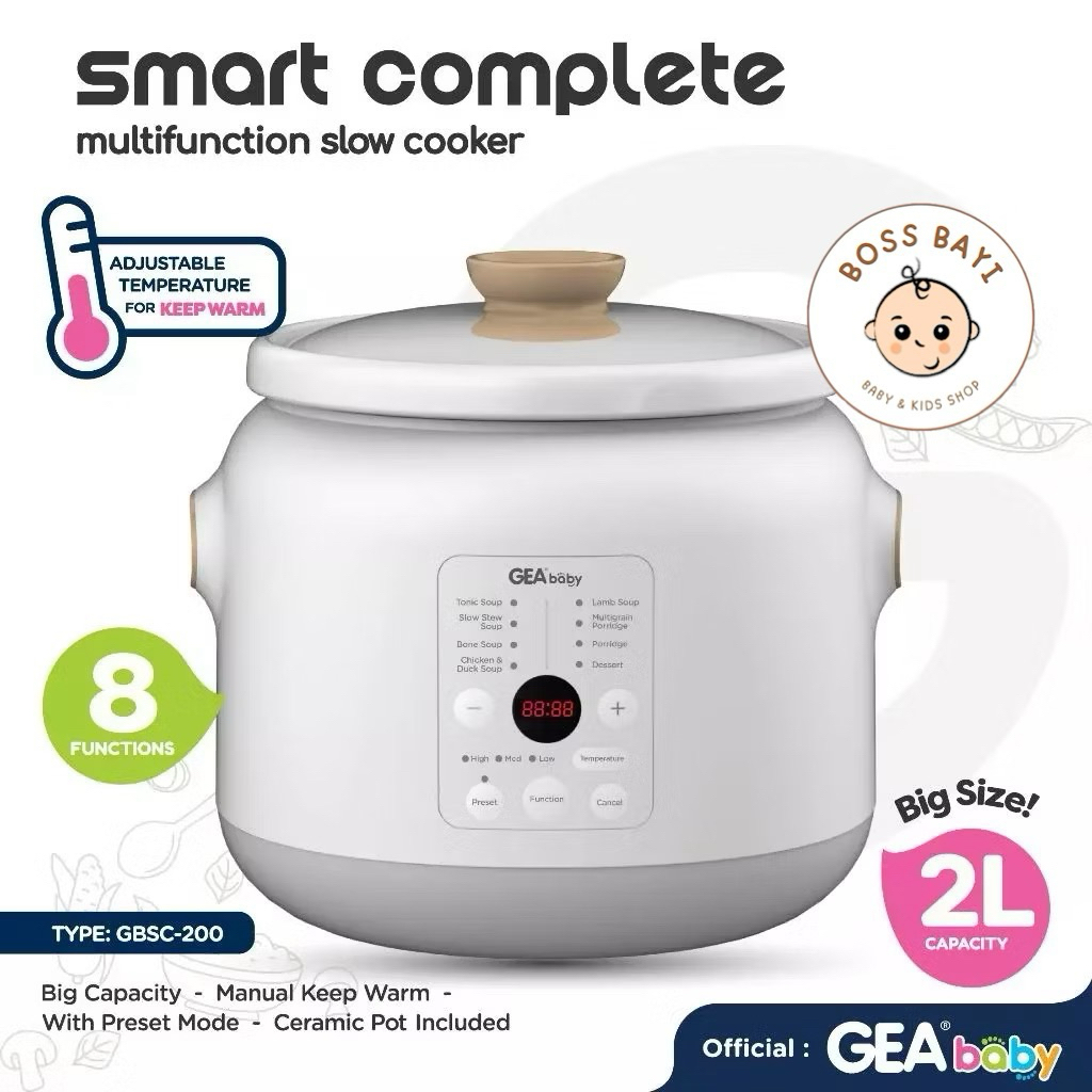 Jual GEA Baby Smart Complete Multifunction Slow Cooker GBSC-200 2Liter ...