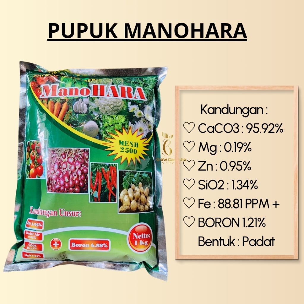 Jual PUPUK CALCIUM MANOHARA || PUPUK MANOHARA || 1 KG | Shopee Indonesia