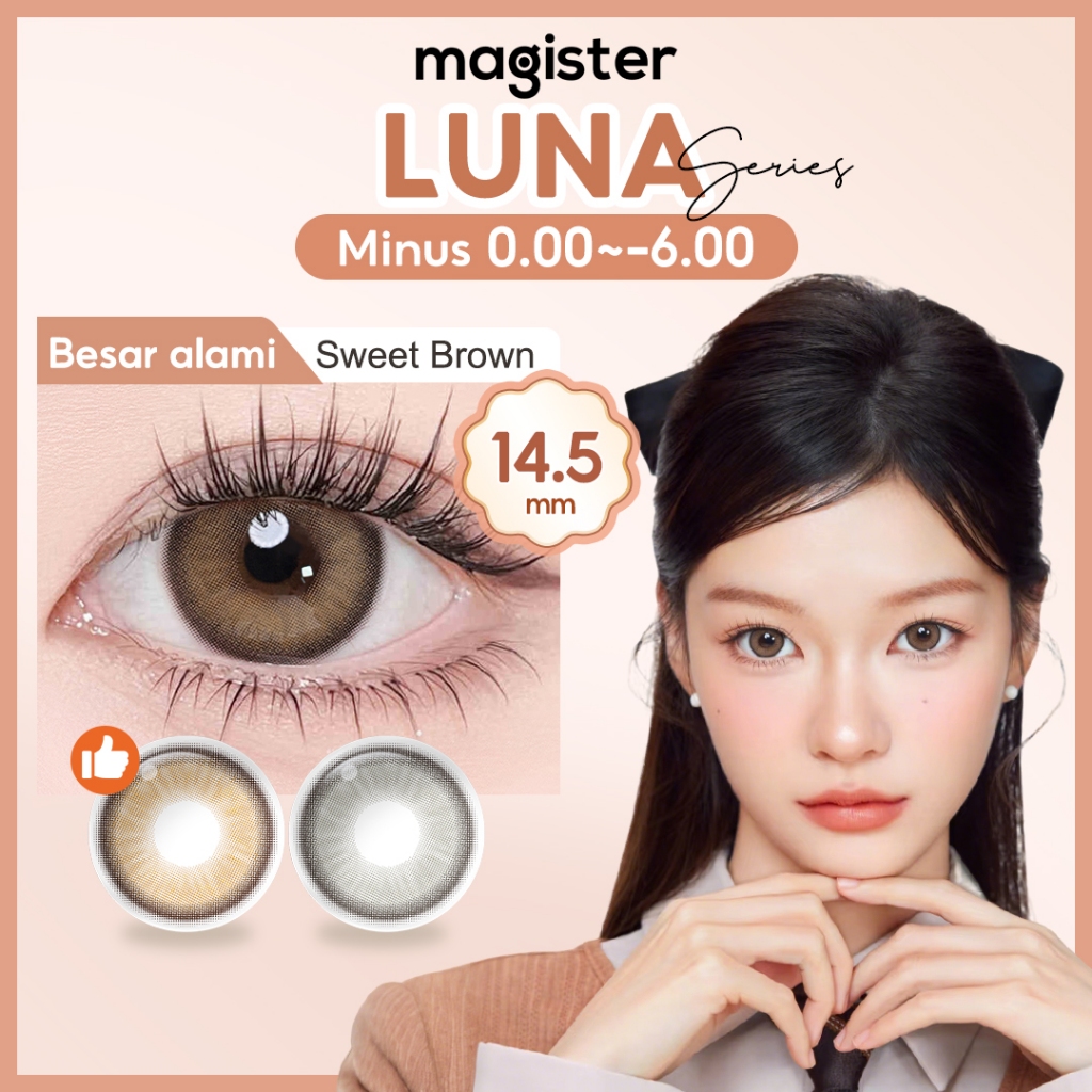 Jual Magister Softlens minus (-1.00 s/d -6 .00) Luna Sweet Brown soflen ...