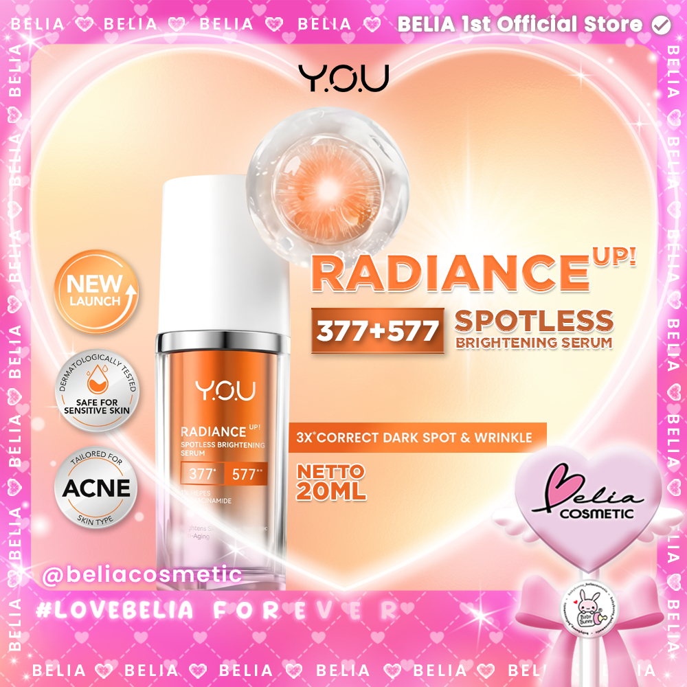 Jual BELIA YOU Radiance Up! Spotless Brightening Serum 377 577 20ml | Serum Wajah anti aging ...