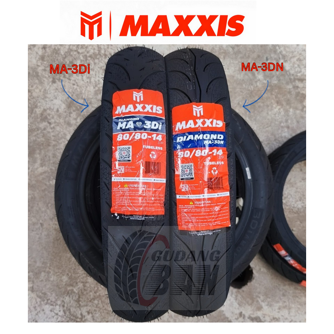 Jual (CEK VARIAN MA 3Di / 3DN ) 80 80 14 atau paketan MAXXIS 80 90 100 ...