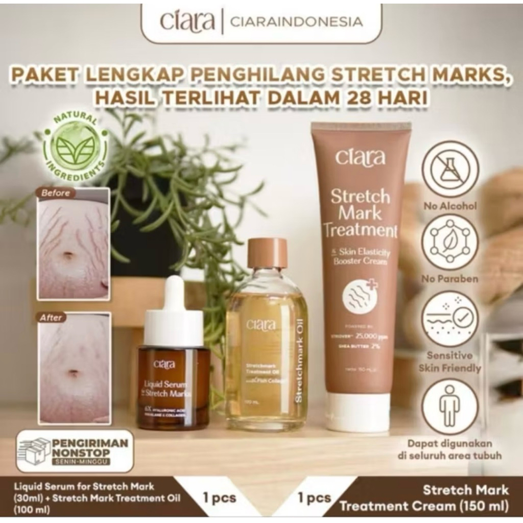 Jual Ciara Stretc Mark Treatment & Skin Elasticity Booster Cream X ...