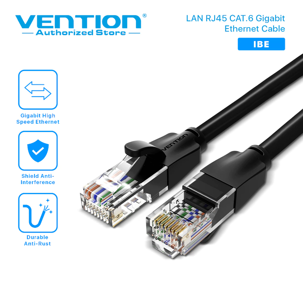 Jual Vention Kabel Lan RJ45 Cat6 Cat.6 Gigabit UTP Ukuran Panjang 20m ...