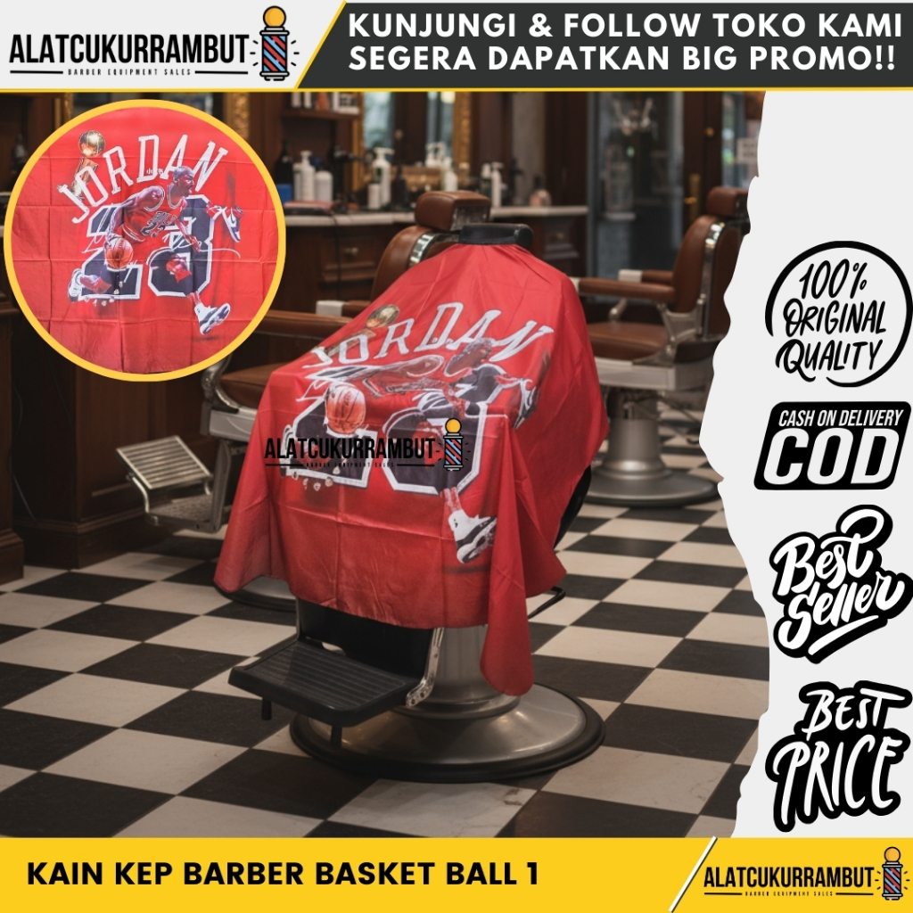 Jual Kain Kep Kain Cukur Rambut Kain Potong Rambut Cape Barber Motif ...