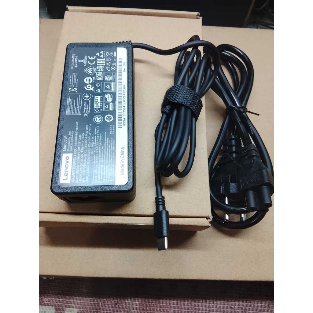 Jual Charger Adaptor Lenovo 65W /Type-C For Thinkpad T480 T480s T580 ...