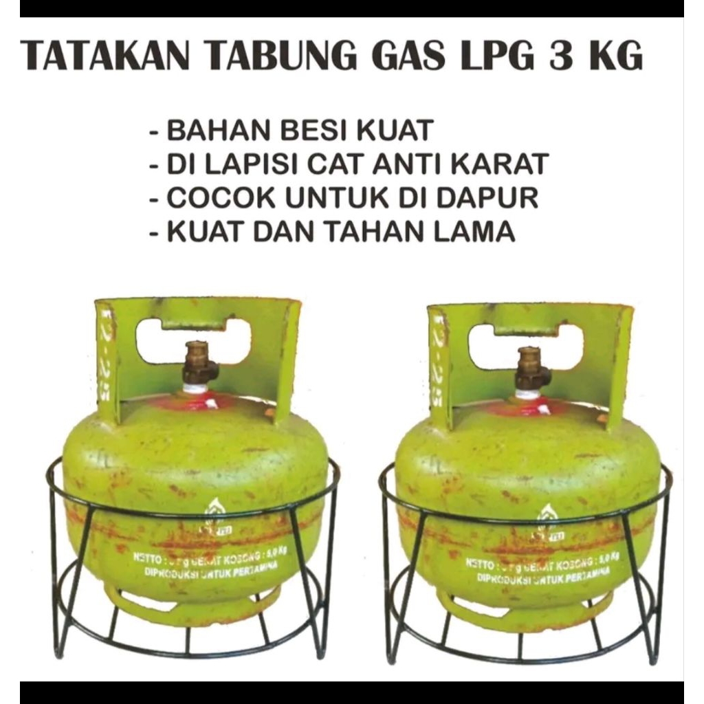 Jual tempat tabung gas praktis multifungsi rak tabung gas bahan besi ...
