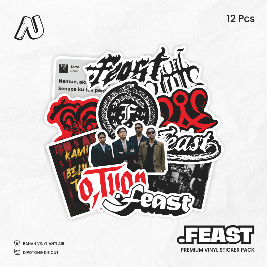 Jual Stiker Logo Band Feast Stiker Rock Band Feast Stiker Case Hp Helm ...