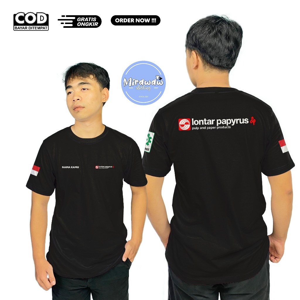 Jual Kaos LONTAR PAPYRUS Pulp and paper products Gratis Nama Kamu Baju ...