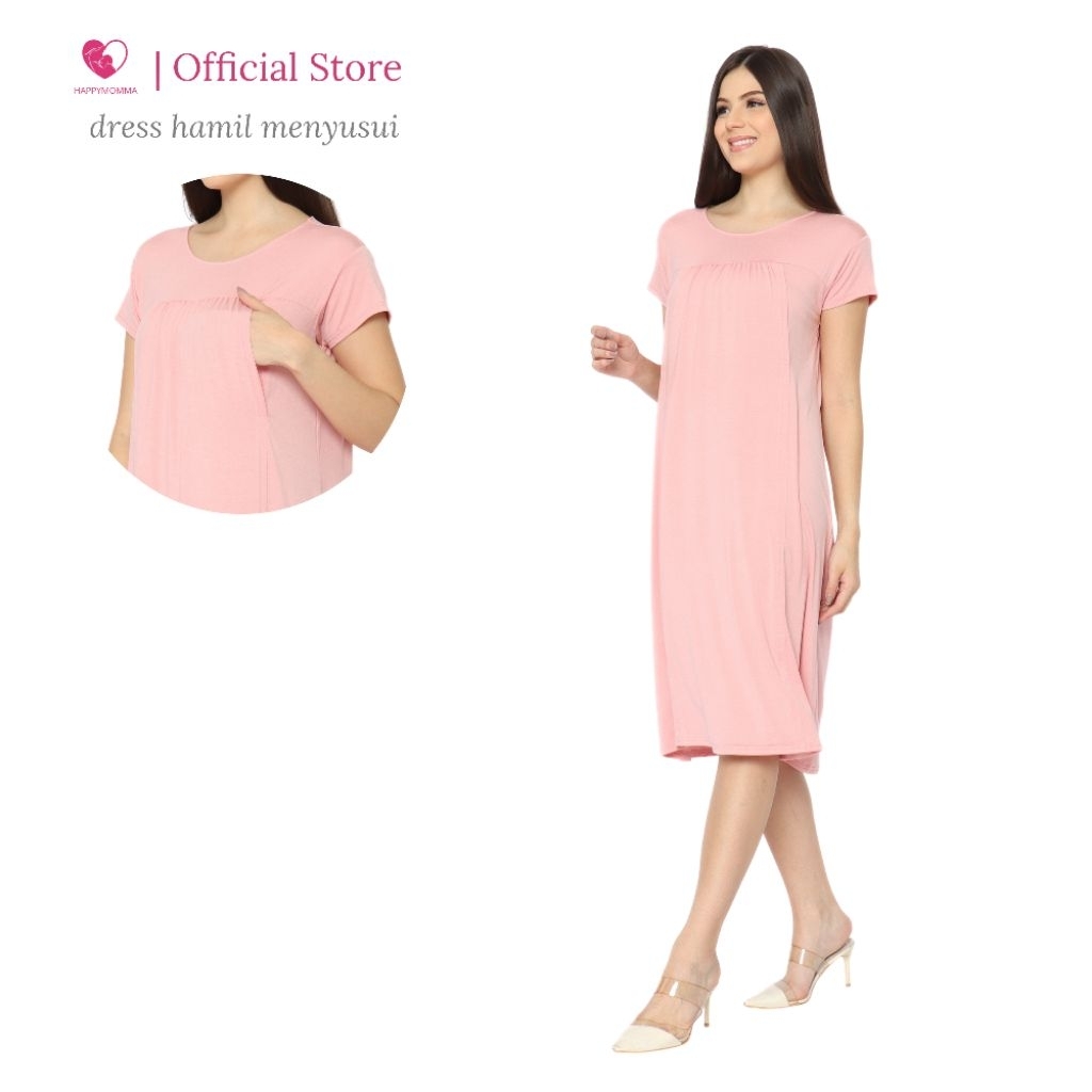 Jual Happymomma - Dress Bumil Busui Friendly Bukaan Kanan Kiri Maura ...