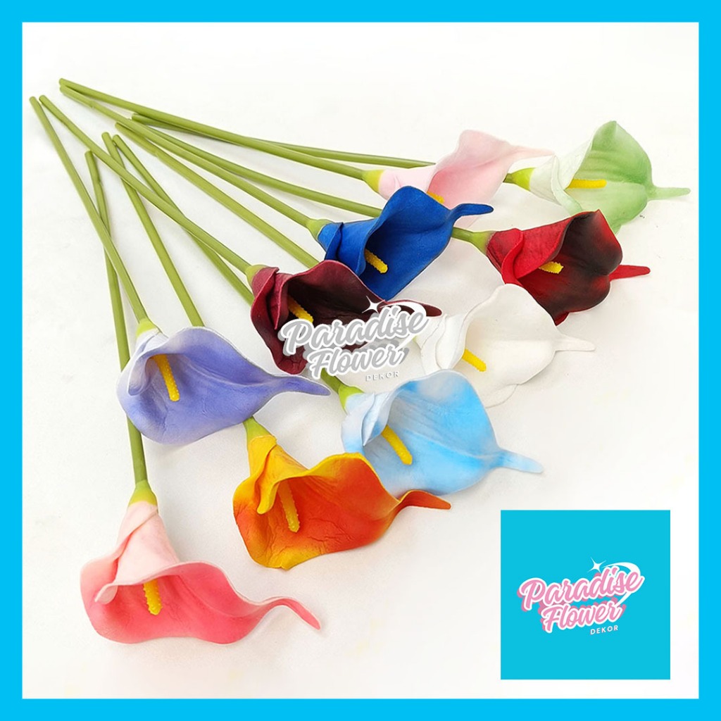 Jual Artificial Calla Lily Latex Bunga Lili Premium Bunga Hias Plastik ...