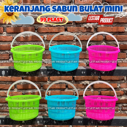 Jual ( 12 PCS ) KERANJANG SABUN BULAT WARNA MIX 99 PLAST | KERANJANG ...