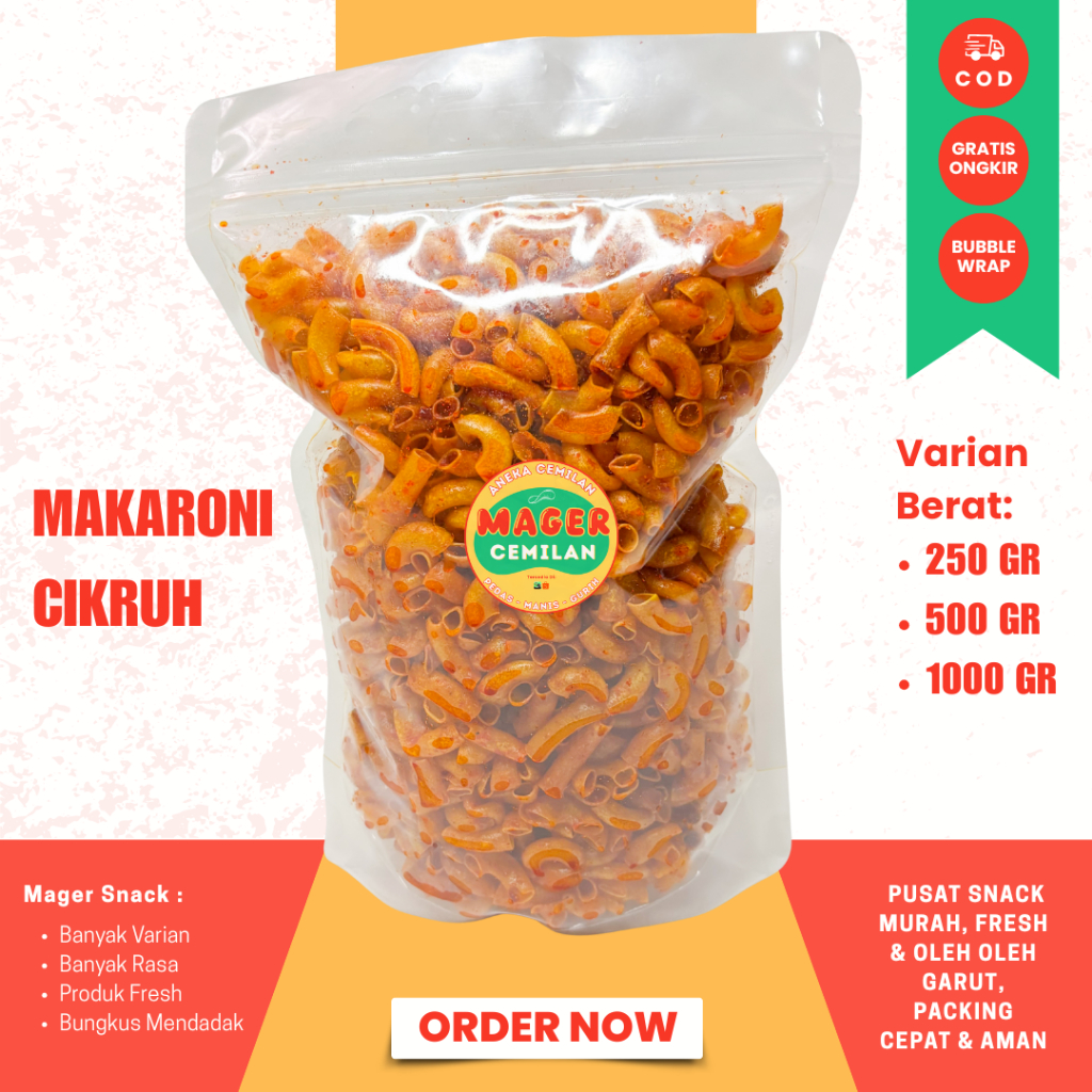 Jual MAKARONI CIKRUH 1 KG PEDAS GURIH daun jeruk | Shopee Indonesia
