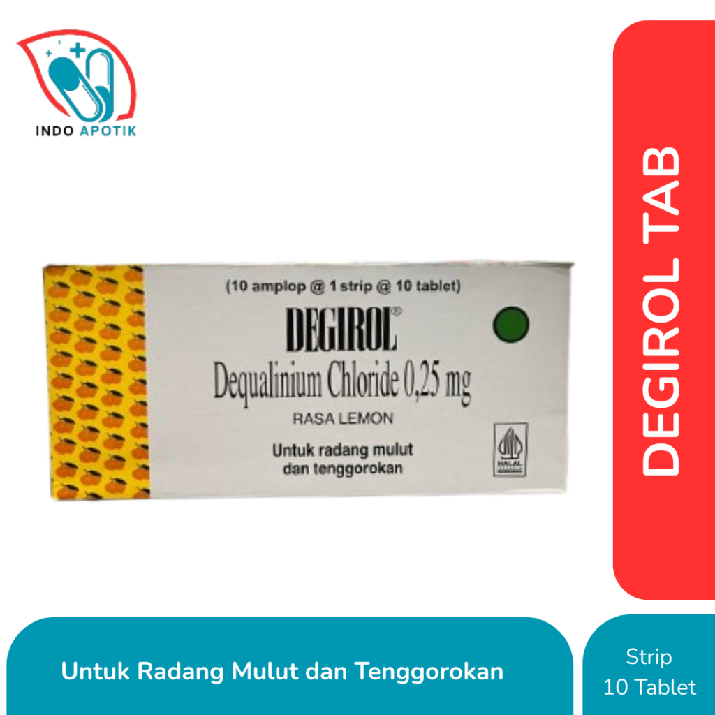 Jual Degirol Strip 10 Tablet - Tablet Hisap Pereda Sakit Tenggorokan ...