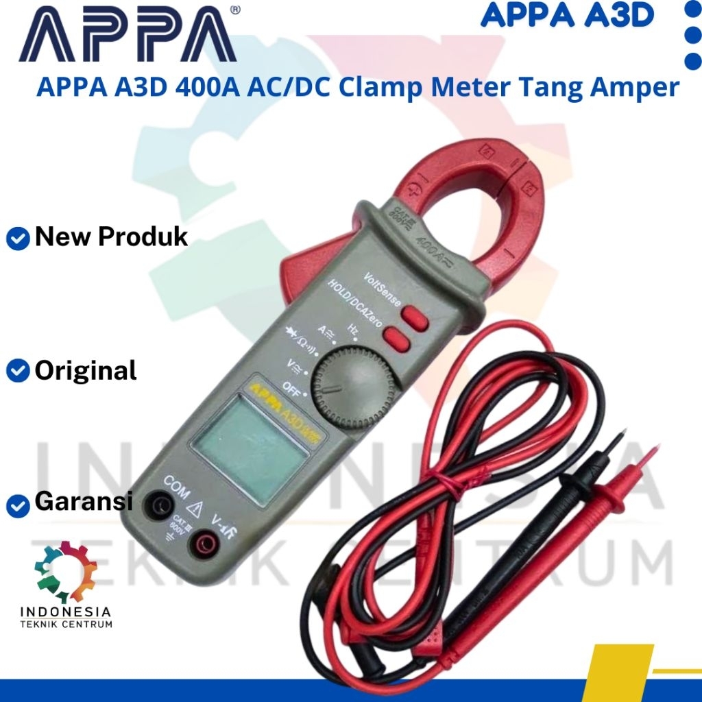 Jual APPA A3D 400A AC/DC Clamp Meter Tang Amper | Shopee Indonesia