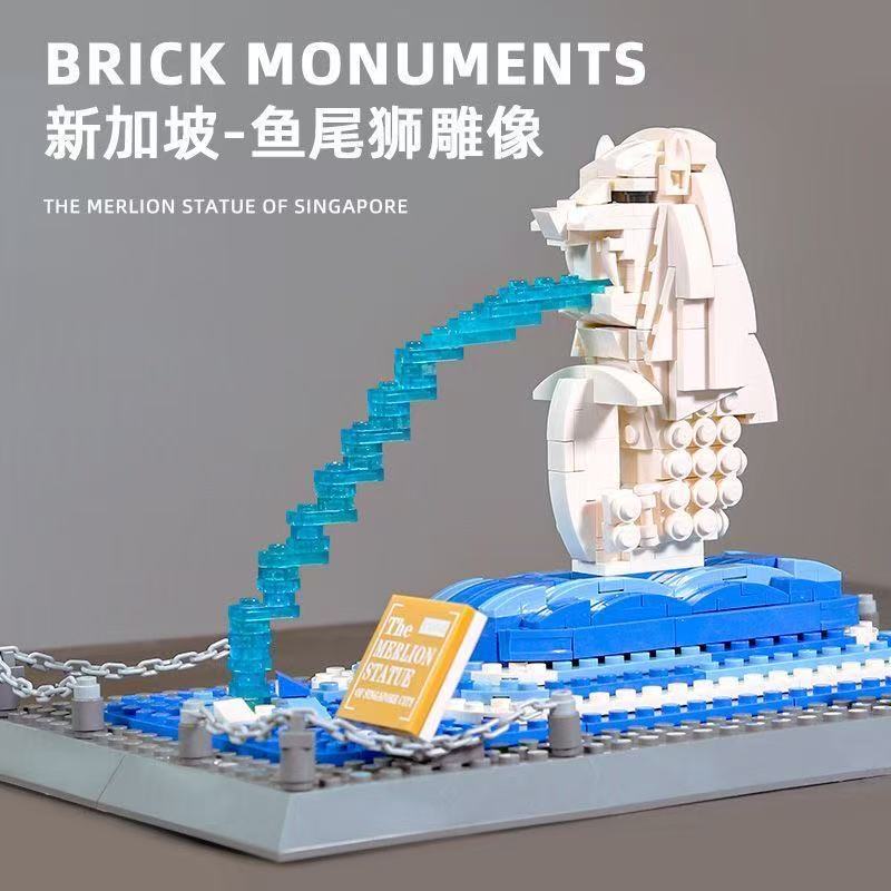Jual Mainan edukasi Mainan Bricks Patung Merlion Singapore Nano Block ...