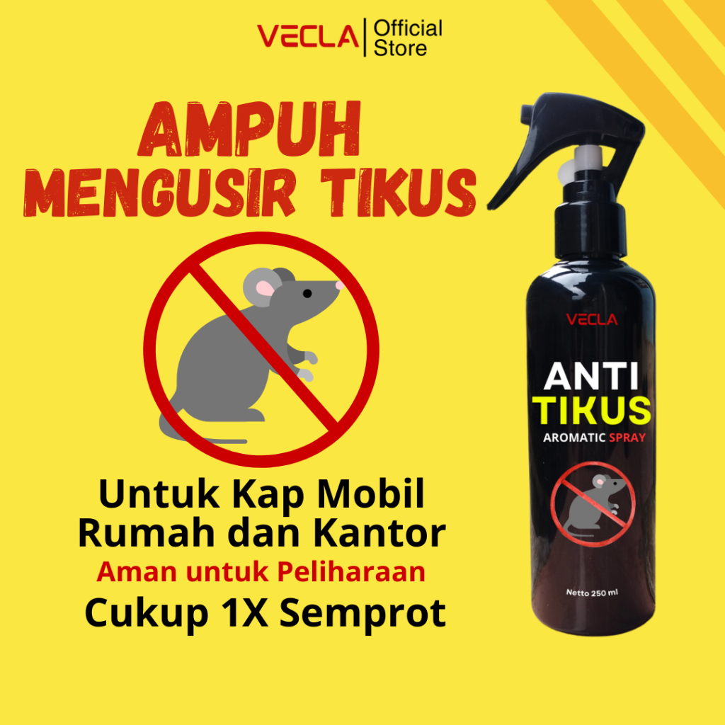 Jual VECLA Aromatic Spray Anti Tikus Ampuh Usir Tikus Rumah KAntor dan ...