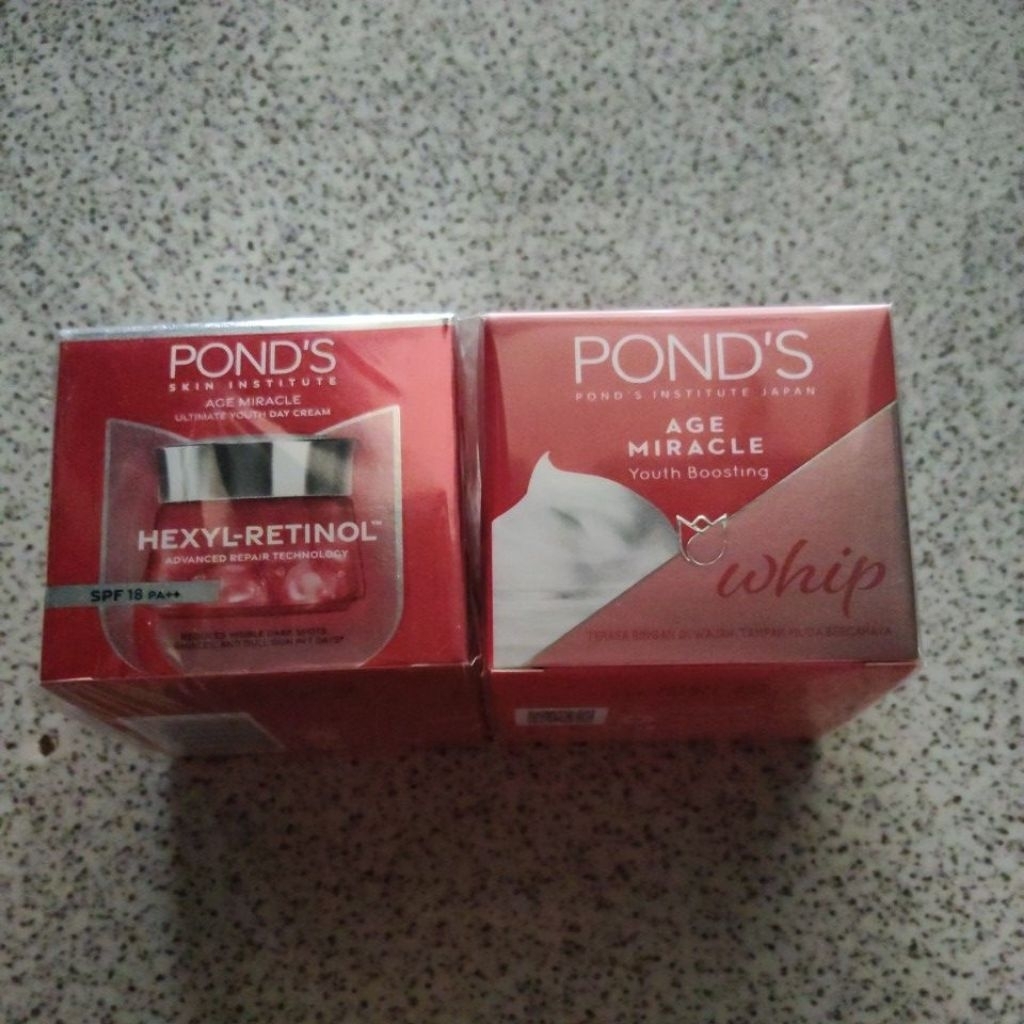 Jual PONDS AGE MIRACLE DAY/ WHIP CREAM spf 18 Pa++ 20gr kemasan baru ...