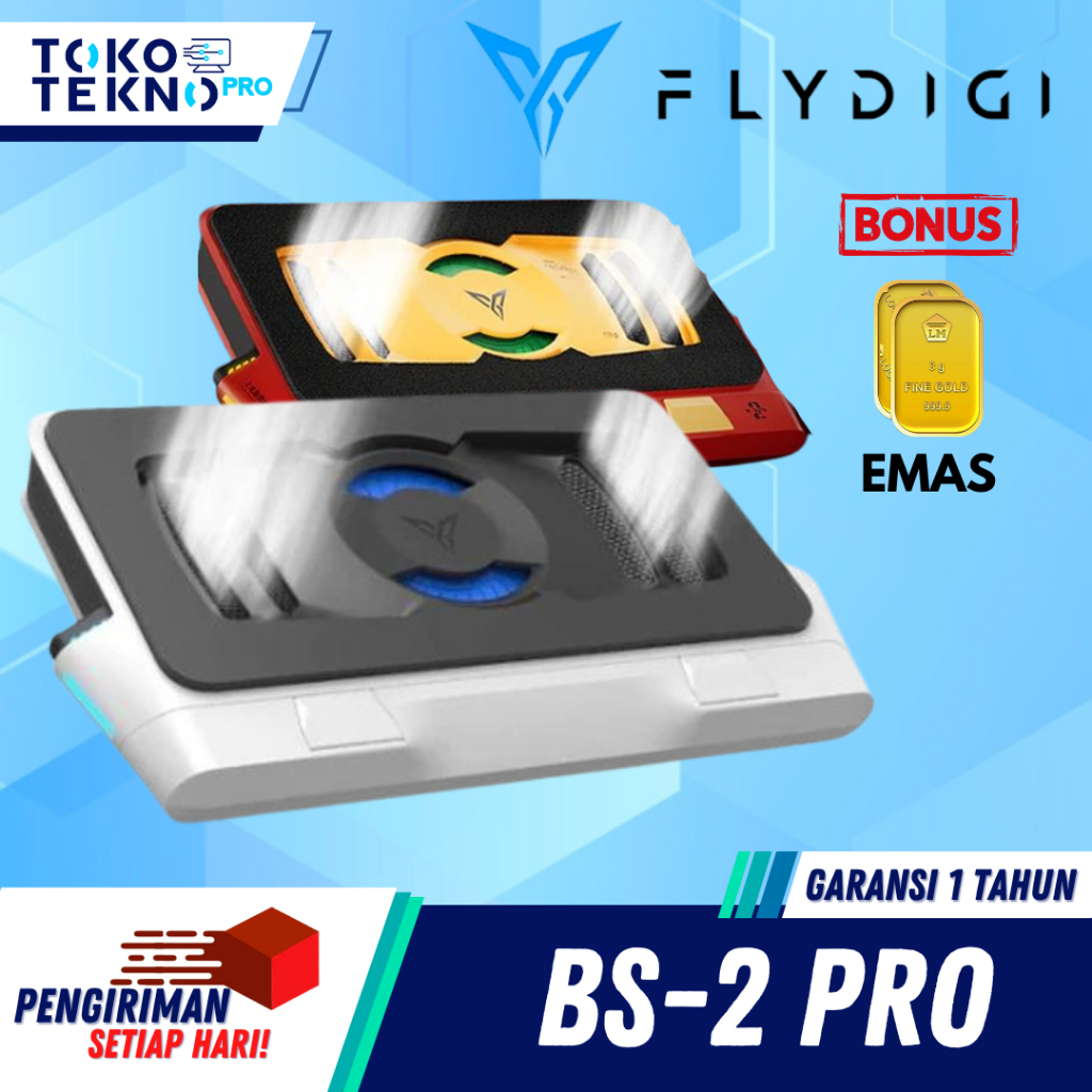 Jual FLYDIGI BS2 / BS-2 PRO Cooling Pad RGB MAX 4000RPM Cooler Laptop Pendingin Laptop Coolpad ...