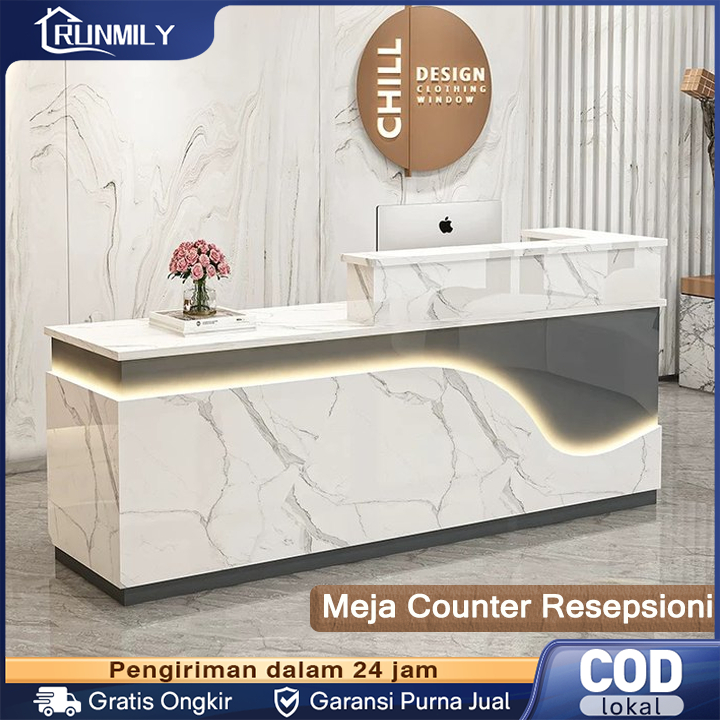 Jual 120/140/180/200CM Meja Counter Resepsioni/Meja Front Desk/Meja ...