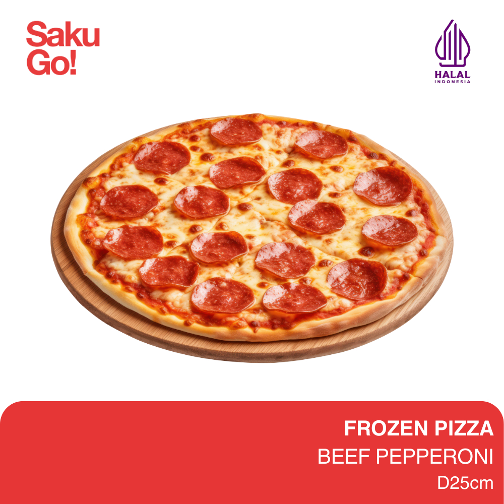 Jual Pizza Frozen Beef Pepperoni Diameter 25cm Beef Salami Italian ...