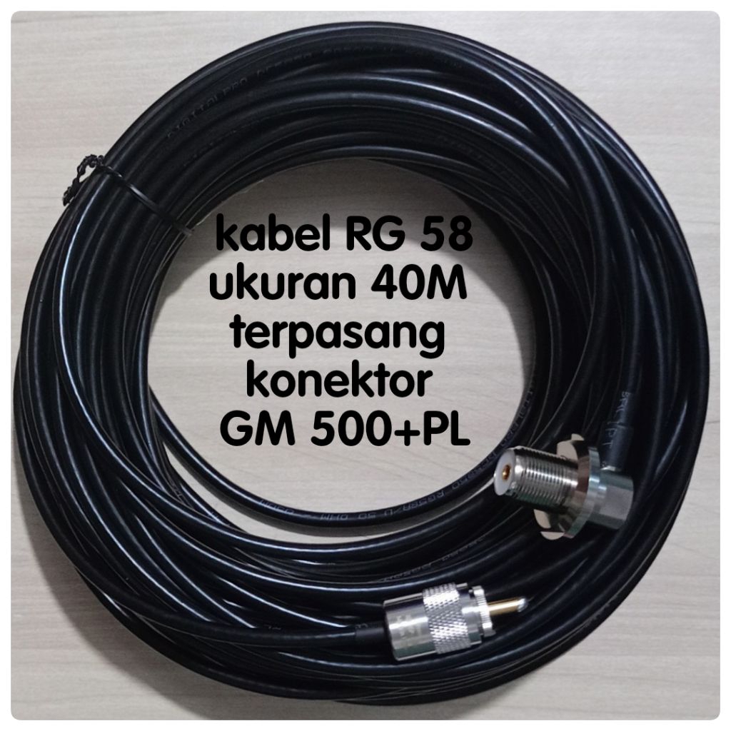 Jual Kabel Antena RG 58 ukuran 40Meter untuk Radio RIG terpasang ...