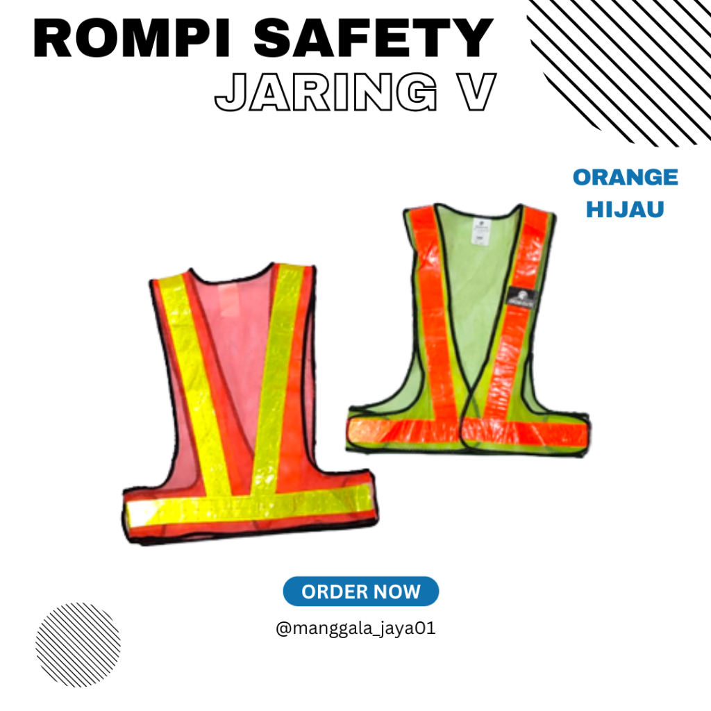 Jual Rompi Safety Proyek / Safety Vest Jaring Jala V | Shopee Indonesia