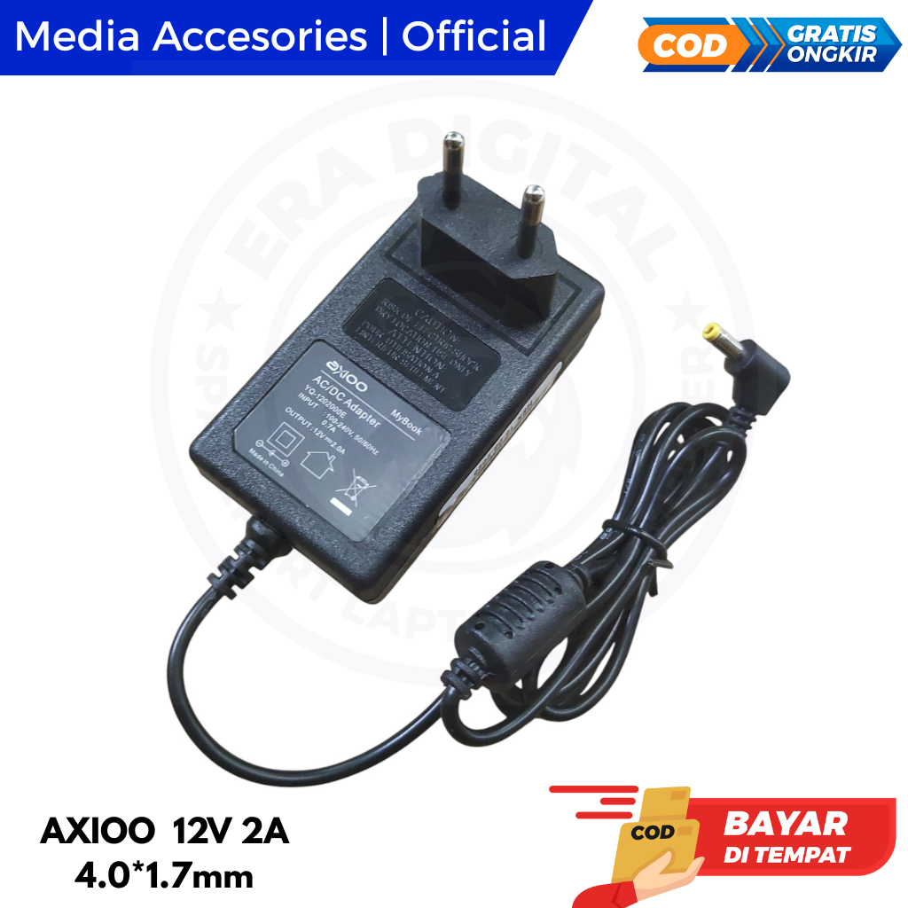 Jual Adaptor Charger Axioo MYBOOK HYPE 1 HYPE 10 12V 2A DC 4.0x1.7mm ...