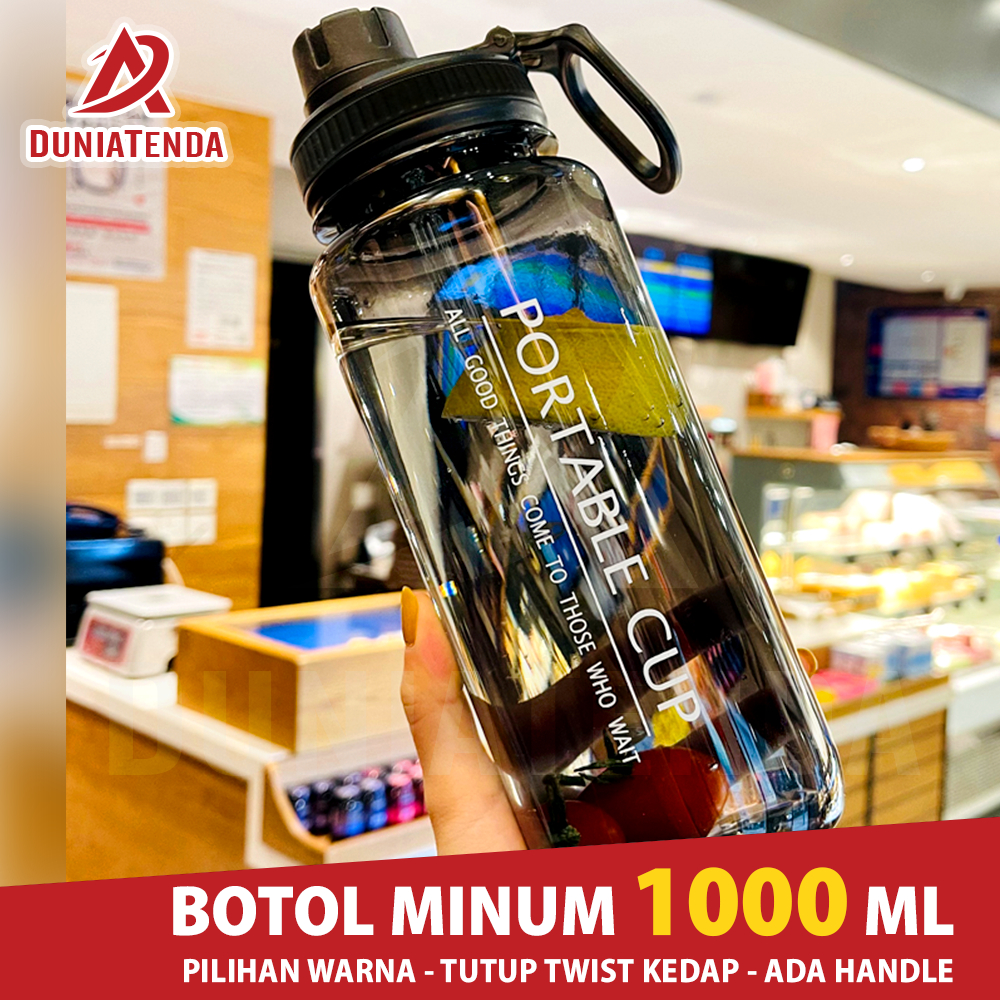 Jual DT Botol Minum Plastik 1000ml Anti Bocor Bebas BPA Portable Tahan ...