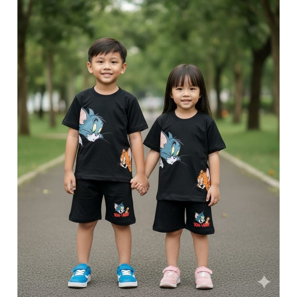 Jual setelan kaos anak edisi tom & Jerry by gaf production | Shopee ...