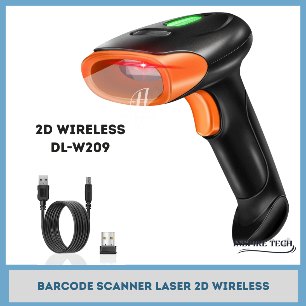 Jual Scanner Barcode 2D Wireless DL-W209 / Scanner Laser Scan QR Code ...