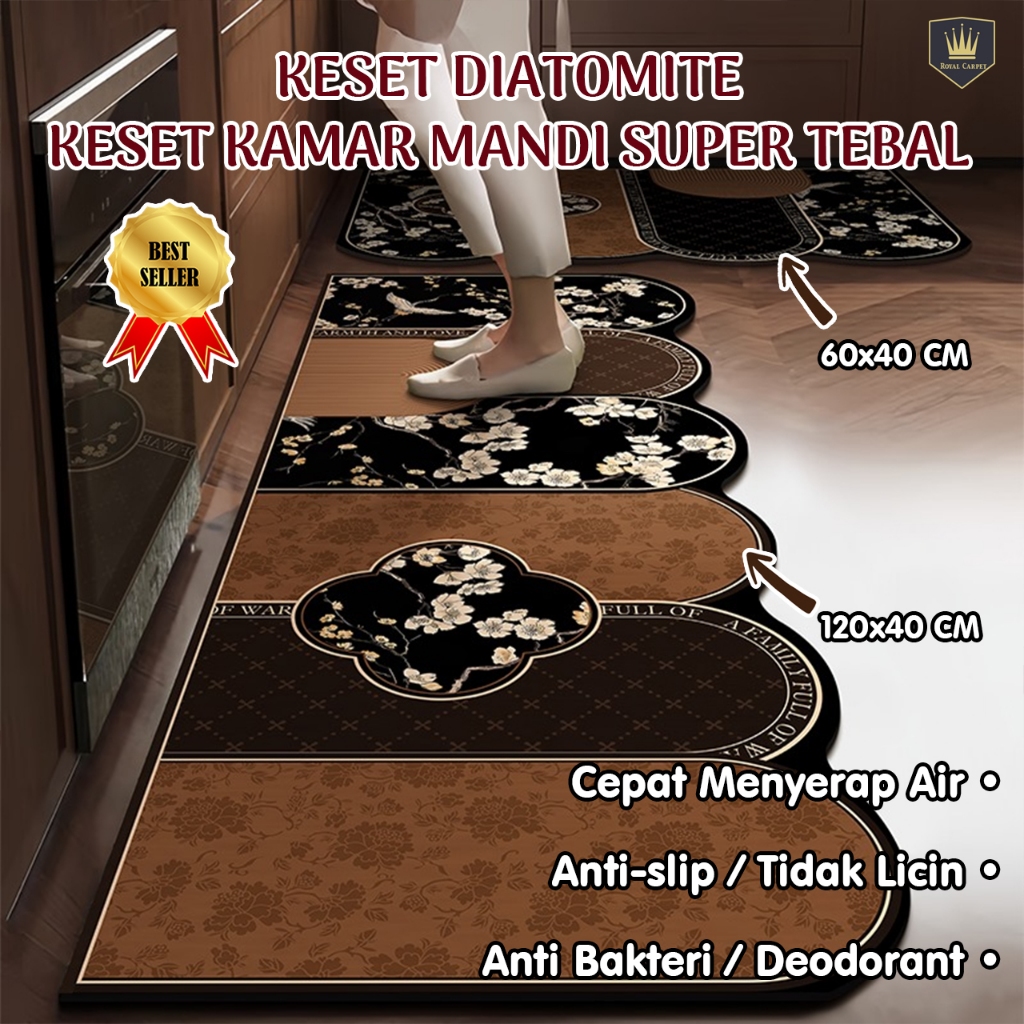 Jual Royal Home COD Keset 2in1 Diatomite Super Tebal / Keset Kamar ...