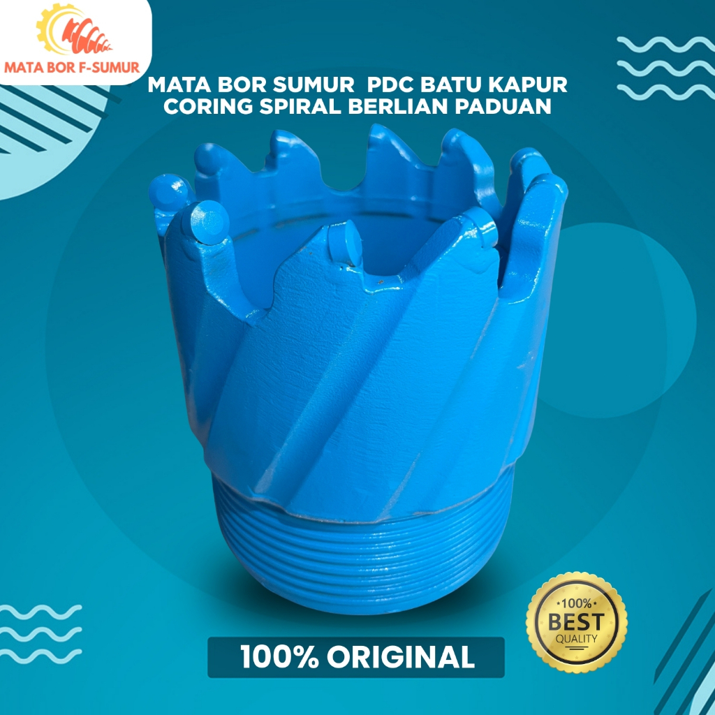 Jual Mata Bor Batu Kapur Coring Berlian Spiral 3–4.5 Inch – Untuk Sumur ...