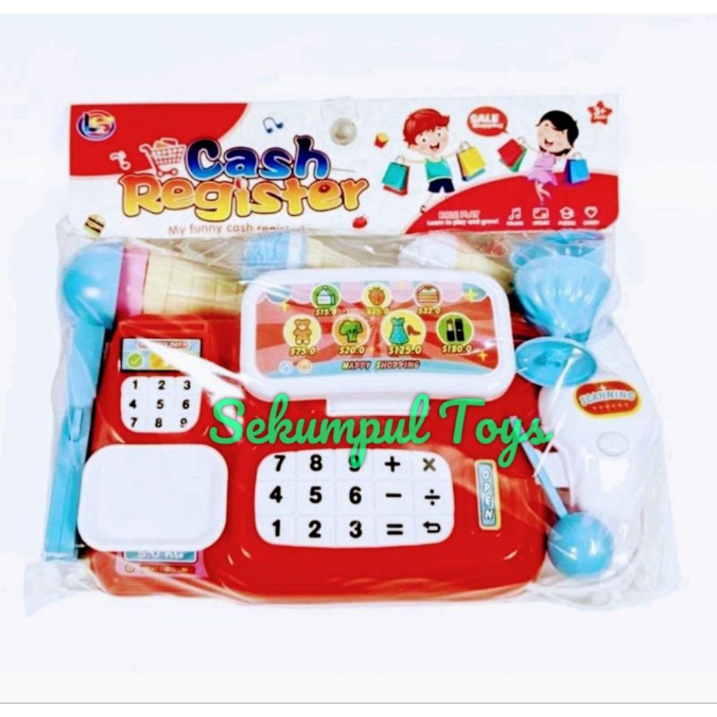 Jual mainan termurah mesin kasir cash register set baterai | Shopee ...