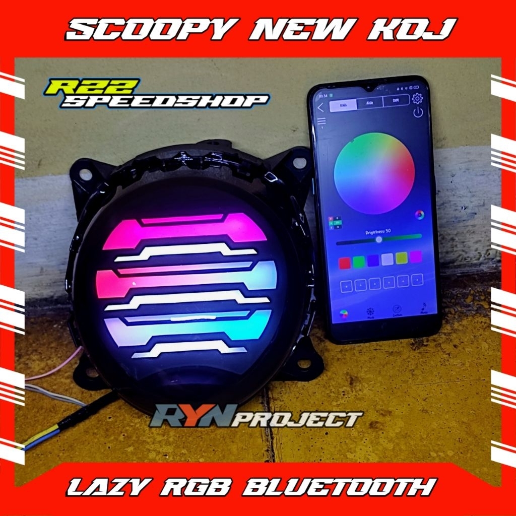 Jual STOPLAMP LAZY SCOOPY 2023 NEW KOJ RGB 210 MODE FULL SET PNP ...