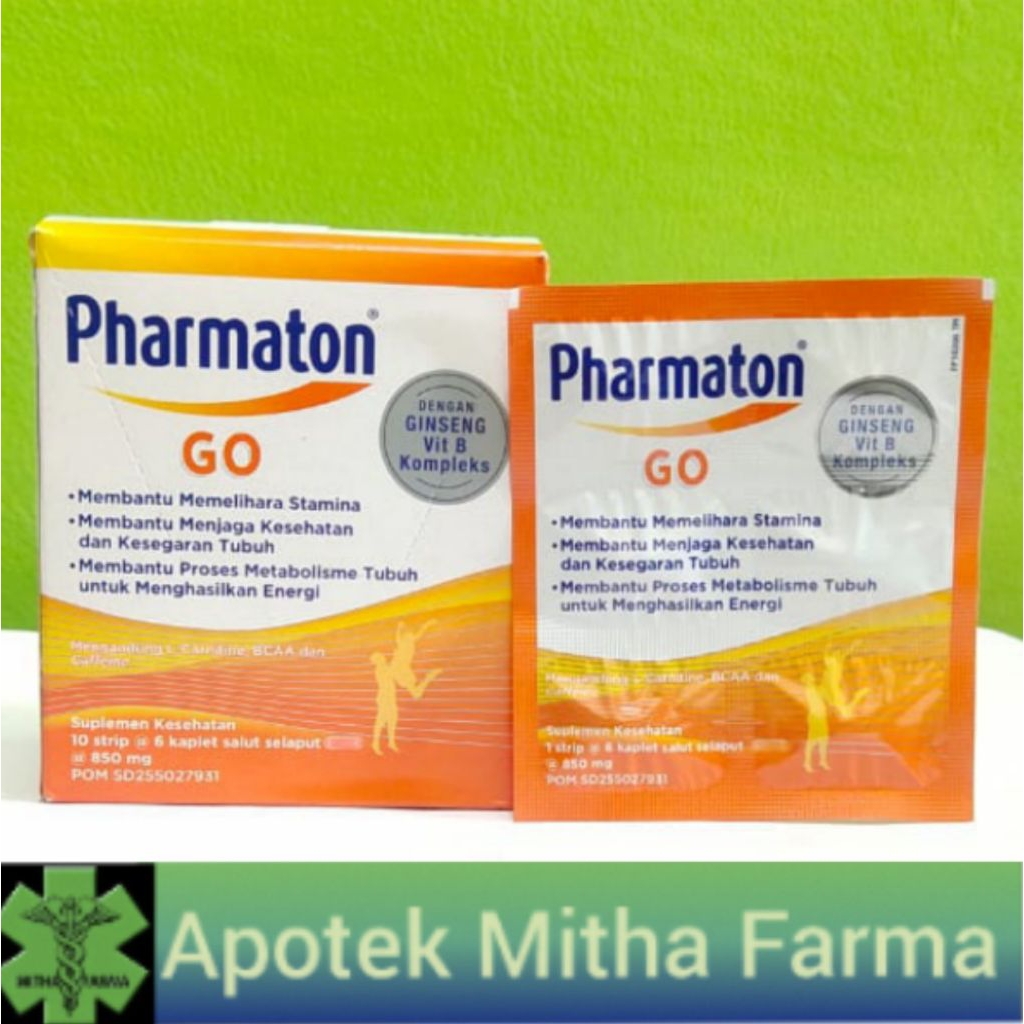 Jual PHARMATON GO EKSTRAK GINSENG 6 TABLET MULTIVITAMIN DAN MINERAL ...