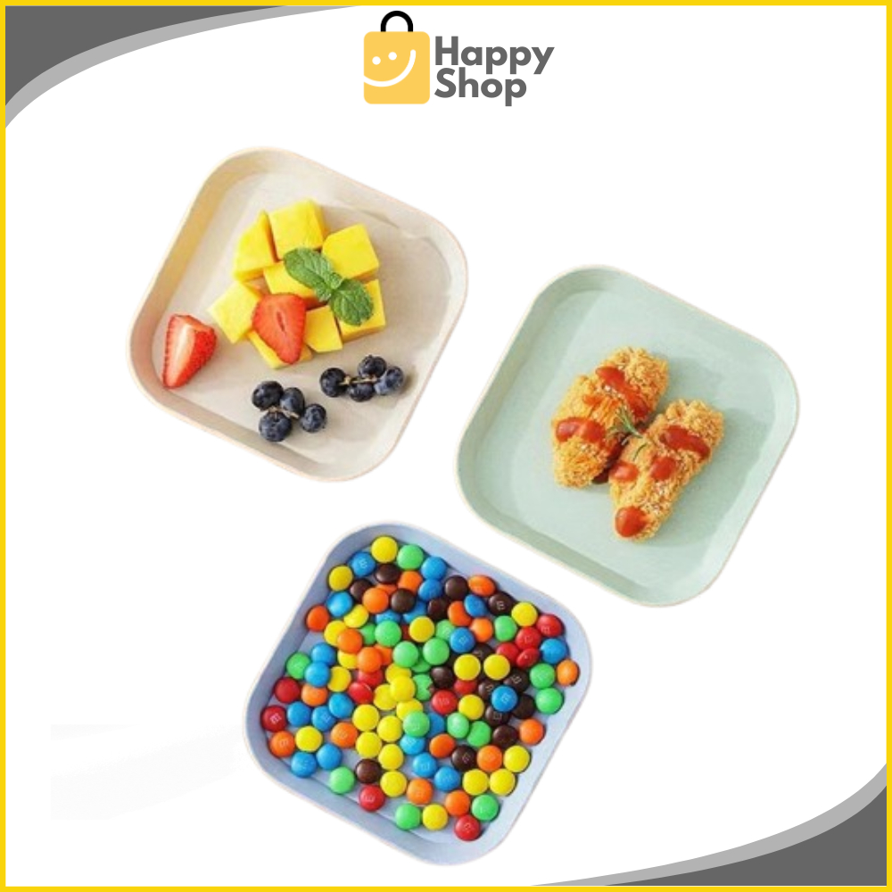 Jual HAPPYSHOP Piring Jerami Persegi / Piring Saji / Piring Buah ...