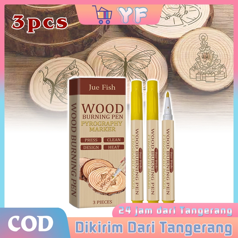 Jual 3Pcs Wood Burning Pen Alat Lukis Bakar Handycraft Seni Lukis Kayu ...