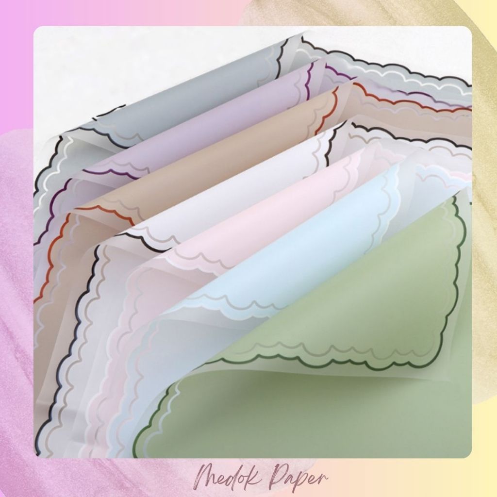 Jual SKY - Flower Wrapping Paper Varian List Cloud Awan Frame ...