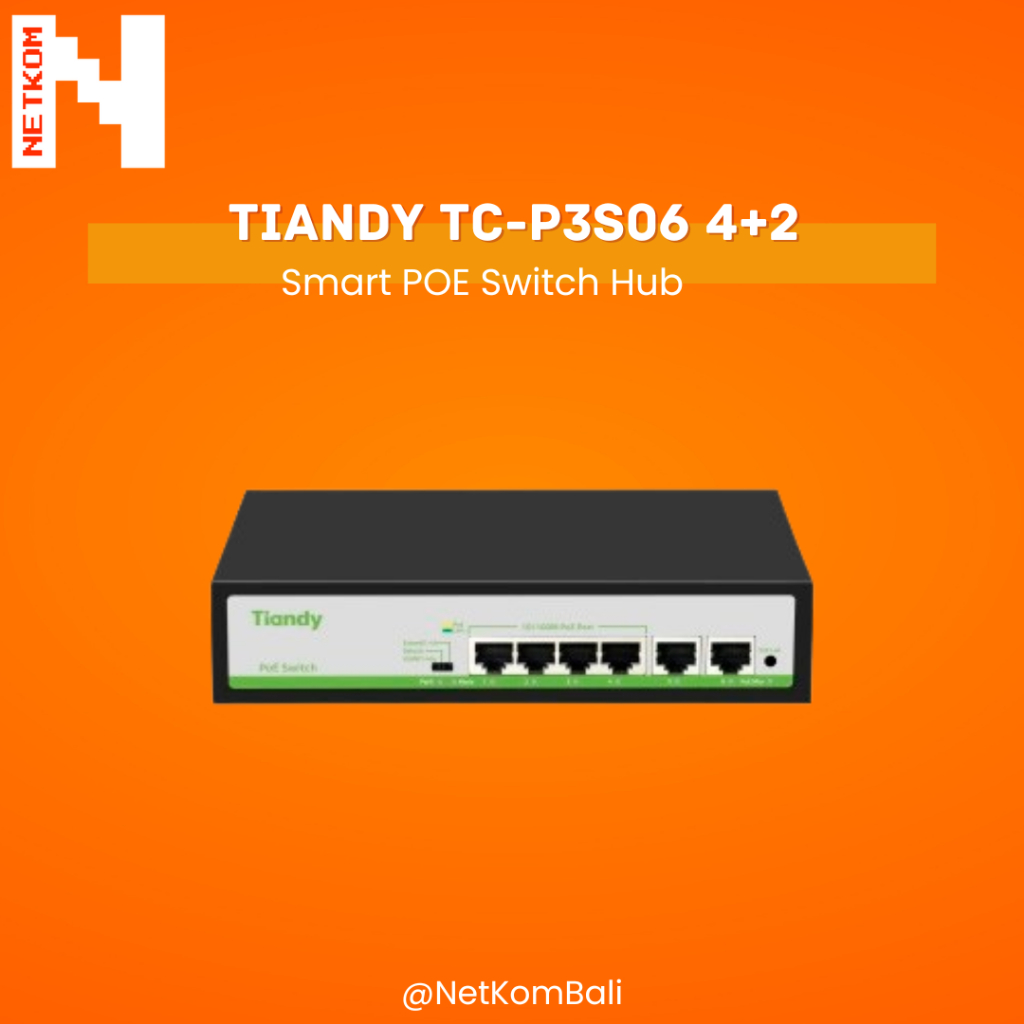 Jual Tiandy TC-P3S06 4+2 Smart POE Switch Hub | Shopee Indonesia