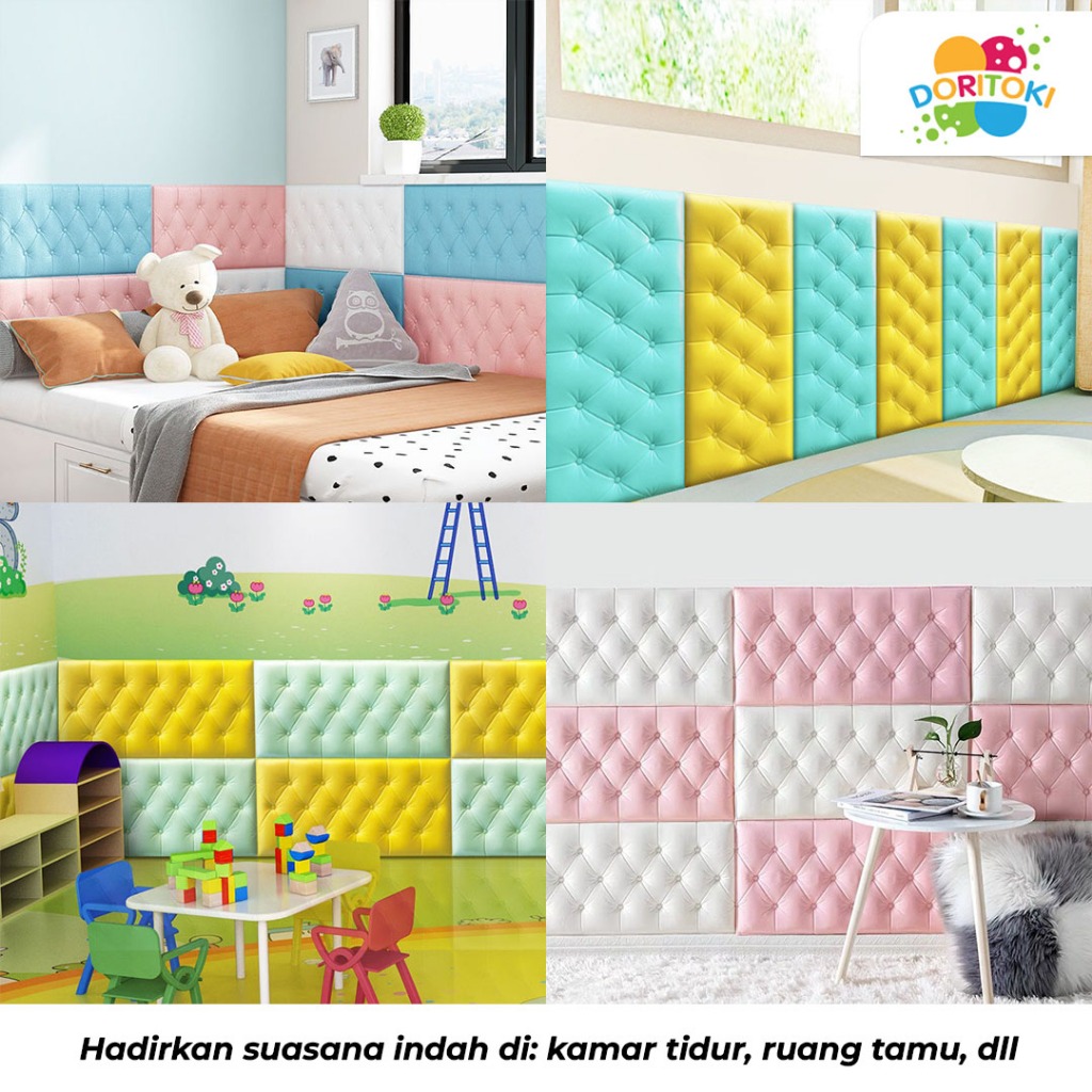 Jual Doritoki Wallpaper 3D Headboard Bed Wallfoam TEBAL 10MM Ukuran 35 ...