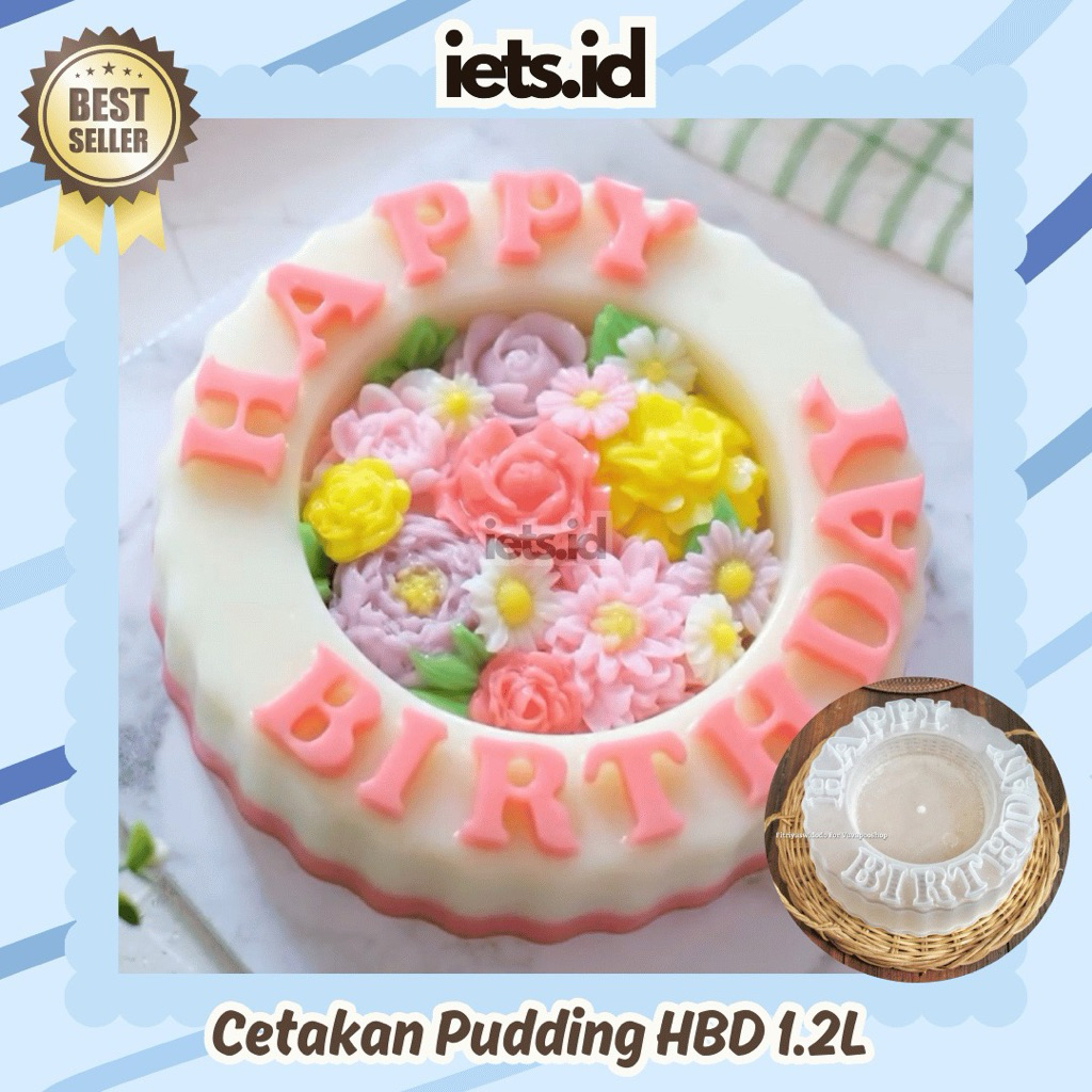Jual Cetakan Pudding HBD Viral Pudding Happy Birthday 1.2Liter | Shopee ...