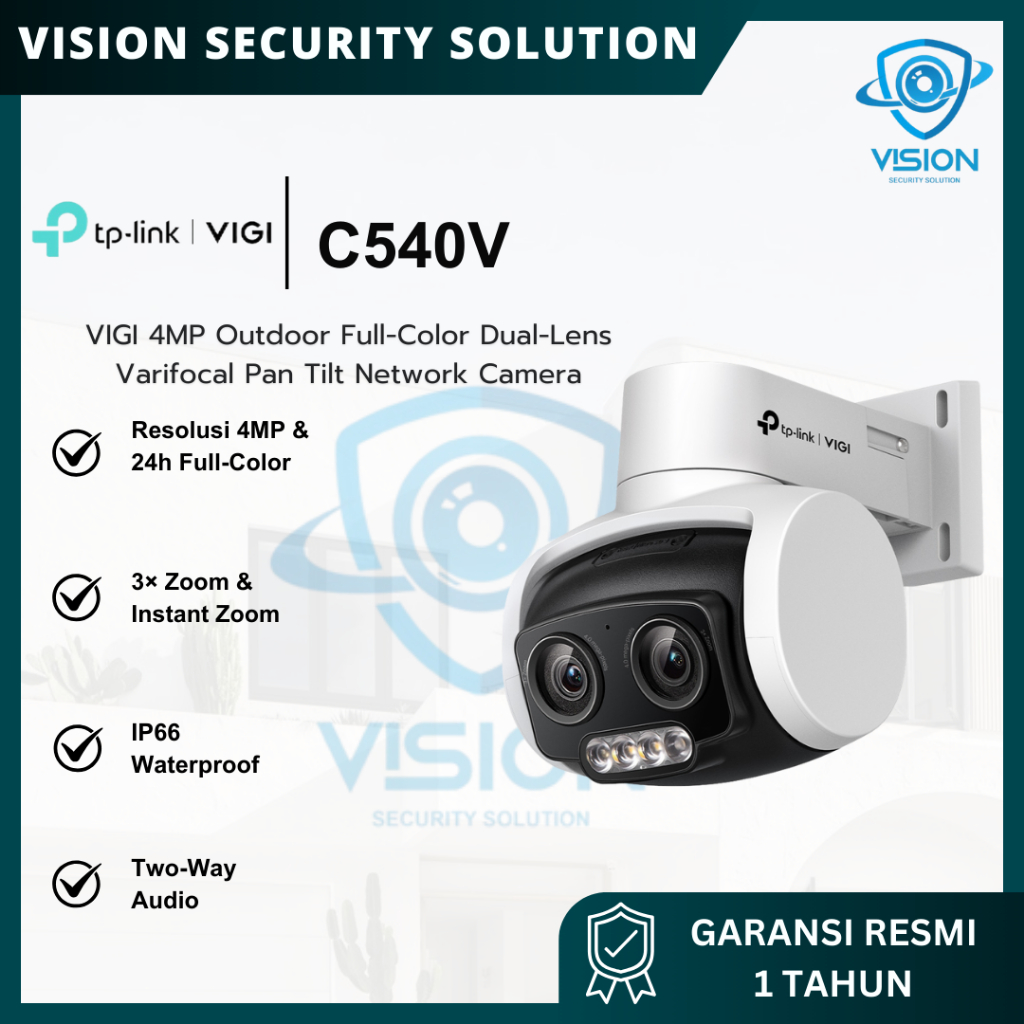 Jual TP-Link Vigi C540V 4MP Dual Lens IP Kamera CCTV Pan & Tilt Outdoor ...
